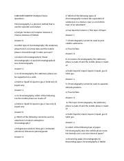 CHROMATOGRAPHY Multiple Choice Questions Docx CHROMATOGRAPHY Multiple