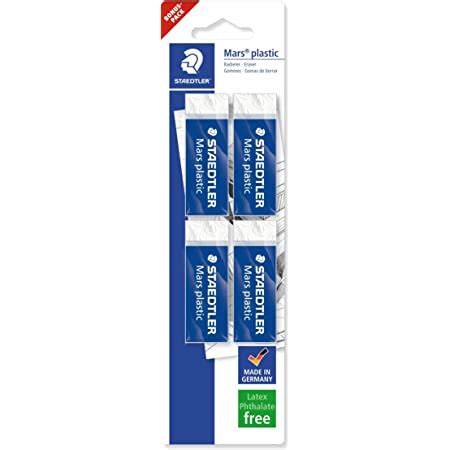Staedtler Mars Plastic 526 50 blíster Pack de 4 gomas de borrar