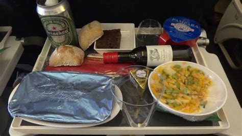 Meal In Aircraft Air France Boeing 777 Flight From Paris To Havana