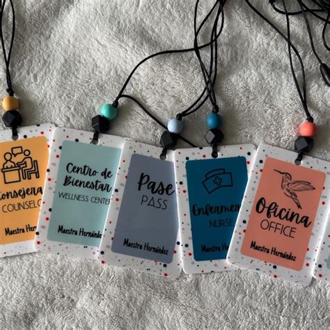 Teacher Hall Passes Classroom Office Pass Nurse Pass Etsy