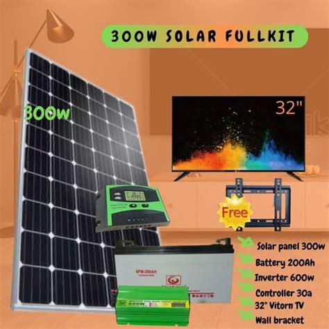 Solarmax 300w Solar Panel Full Kit 200ah Solar Battery 600w Solar Power Inverter 30 Ah Solar