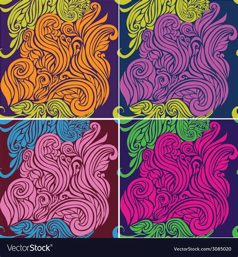 Seamless Pattern Beautiful Decorative Curls Vector Image
