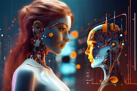 Premium AI Image Smart Era And Technology System Depend On Robot AI Generative