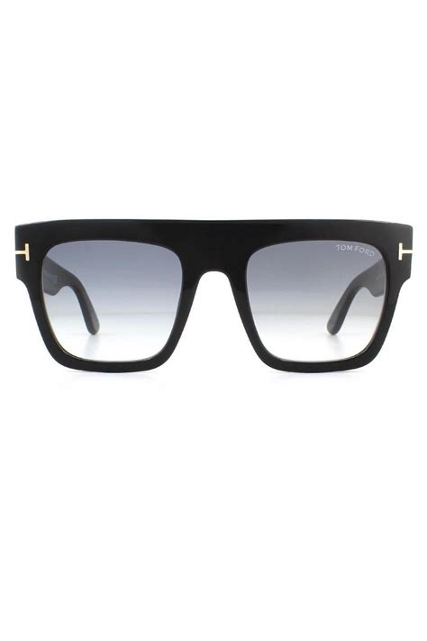 Square Shiny Black Grey Smoke Gradient Sunglasses Boohoo Uk