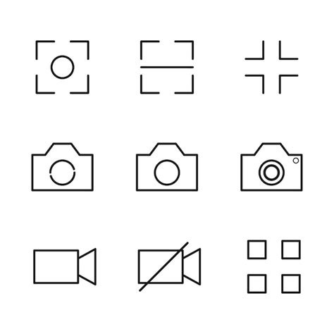 Premium Vector Camera Video Camera UI UX Icons