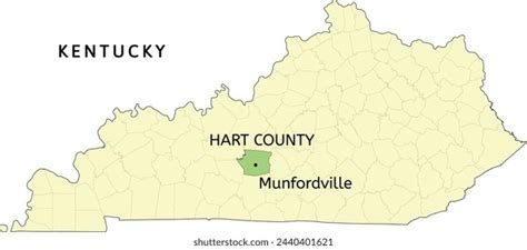 Hart County Map Kentucky Photos And Images Shutterstock