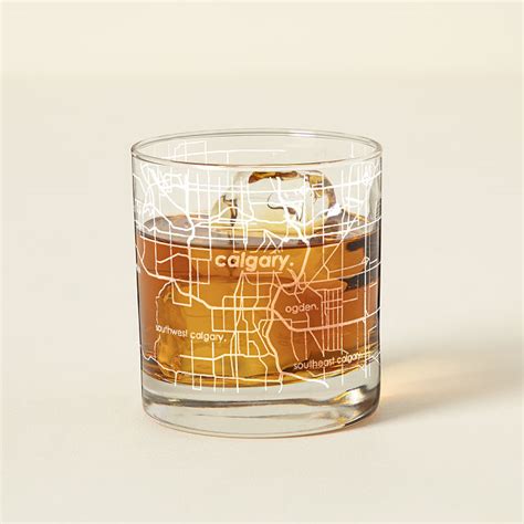 Urban Map Glass Nyc Rocks Glass Chicago Uncommon Goods