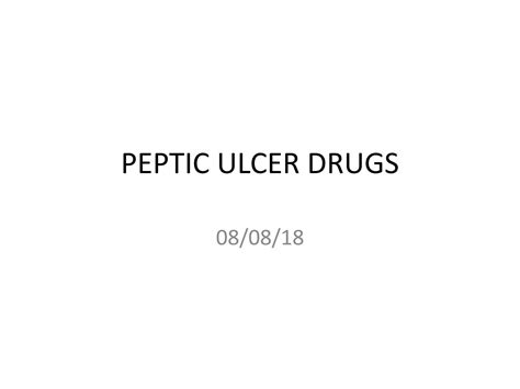 Solution Peptic Ulcer Drugs Studypool