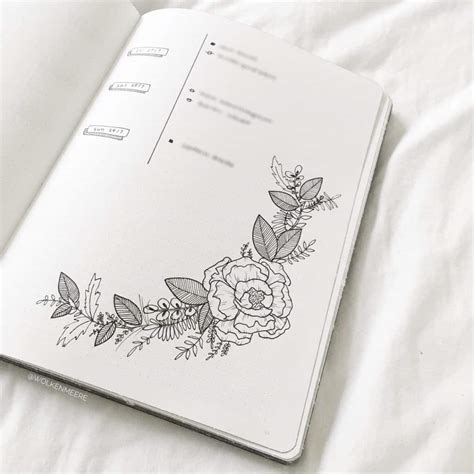 70 Incredibly Pretty Floral Bullet Journal Spreads My Inner Creative