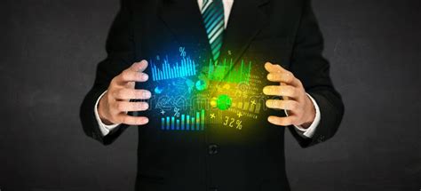Businessman Holding Data Cloud Stock Image Image Of Manager Graph 49022831