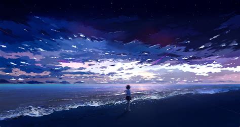 Wallpaper Id 99703 Anime Manga Anime Girls Sky Blue Clouds