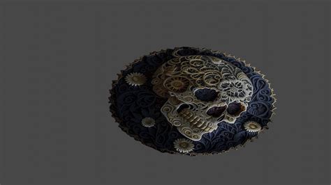 Texture Skull Embroidered Patch Sticker Vr Ar Low Poly Cgtrader