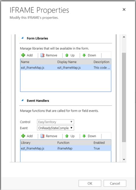 Embedding EasyTerritory Within Dynamics IFrame EasyTerritory