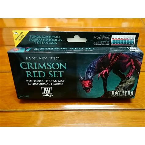 Av Vallejo 74103 紅色套組 Red 教學組 火焰 赤紅 噴火龍 模型漆水性漆壓克力顏料 蝦皮購物