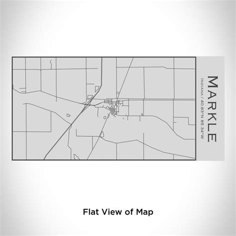 Markle Indiana Engraved Map Insulated Bottle — Jace Maps