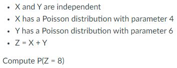 Solved X And Y Are Independent X Has A Poisson Chegg Com