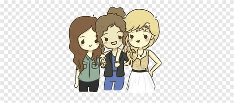 Caricaturas De One Direction Tres Chicas Sonrientes Png Pngegg