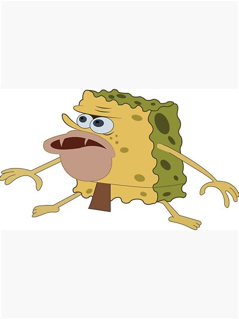 Caveman Spongebob Art Print By Joshamawaka Redbubble