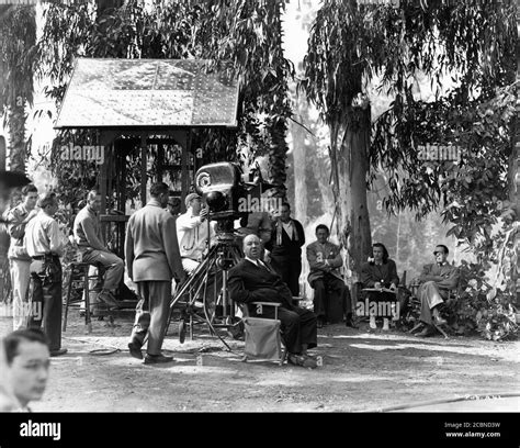 Alfred Hitchcock And Film Crew Including Production Assistant Barbara