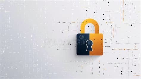 A Digital Padlock On A Circuit Board Background Symbolizes Data Security And Protection Stock
