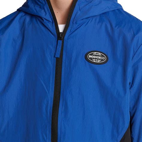 dc shoes define youth windbreaker jacket nautical blue