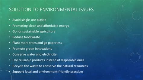 Ways To Solve Environmental Problems
