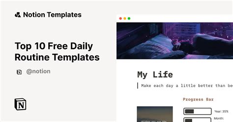 Top 10 Free Daily Routine Templates Notion Template Marketplace