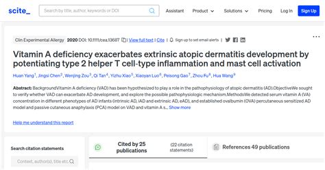 Vitamin A Deficiency Exacerbates Extrinsic Atopic Dermatitis
