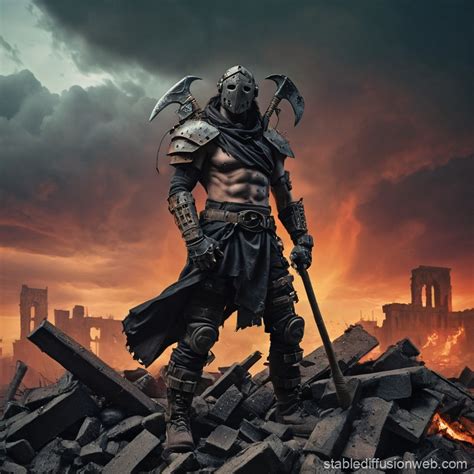 Post Apocalyptic Metal Warrior Stable Diffusion Online