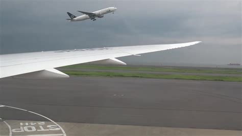 【機窓】ana B787 9 プッシュバック～タキシング～離陸（羽田発 松山行き） Youtube