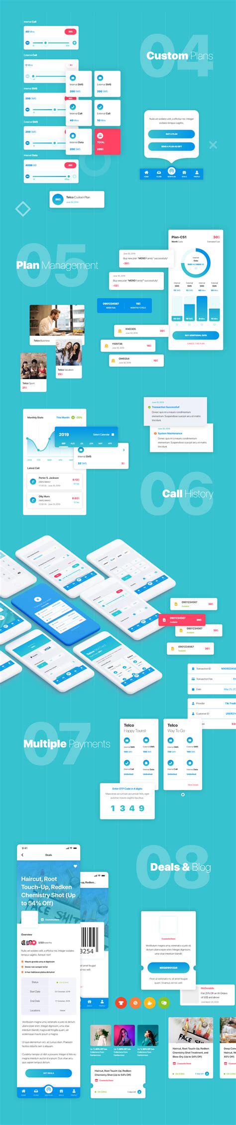 Telco Pro Mobile Management App Ui Kit On Behance