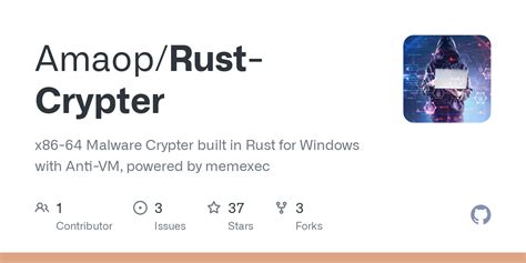 GitHub Amaop Rust Crypter X86 64 Malware Crypter Built In Rust For
