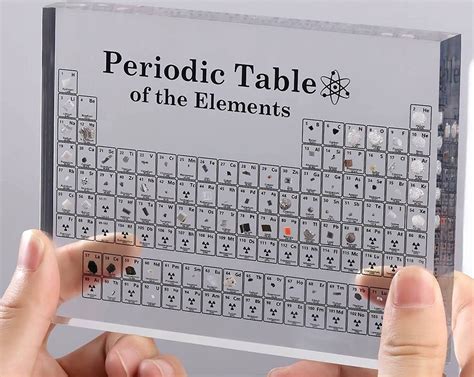 Periodiek Systeem Van Elementen Scheikunde Met Echte Elementen Acryl 11 4x15cm