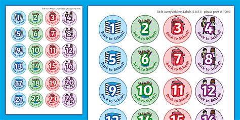 Back To School Counting Stickers Teacher Made Twinkl