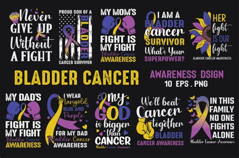 Bladder Cancer Awareness T Shirt Bundle Graphic By Creative Pinky