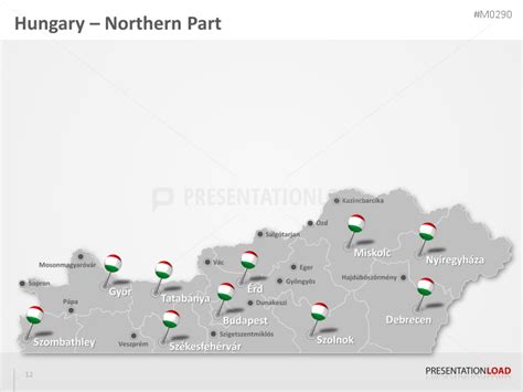 PowerPoint Map Hungary PresentationLoad