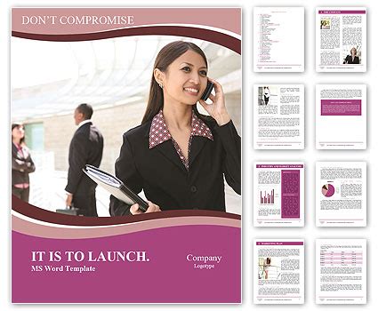 Asian Businesswoman Word Template Design ID 0000012363
