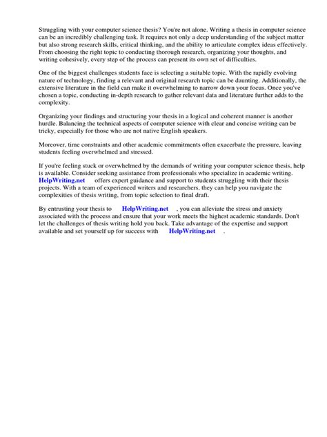 Computer Science Thesis Topics Pdf Artificial Intelligence