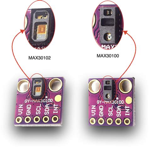 Cant Differentiate Oxigenation Sensor Max30100 And Max30102 Sensors