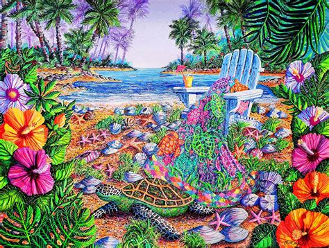 Tropical Breeze 500 Piece Jigsaw Puzzle By Sunsout Serious Puzzles