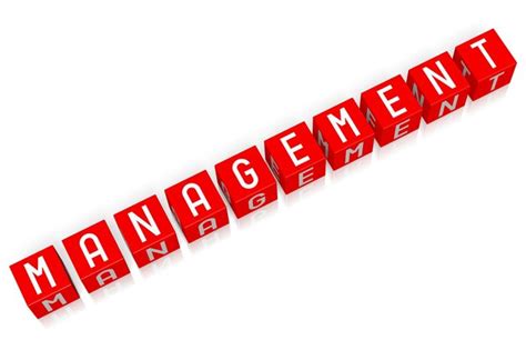 Premium Photo Management Red Cubes With Letters 3d Illustration