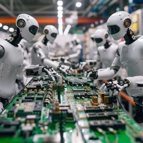 Free Robots Assembling Electronics Image Download At Stockcake