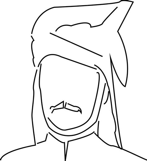 Premium Vector The Line Art Of Indonesian National Heroes Sultan