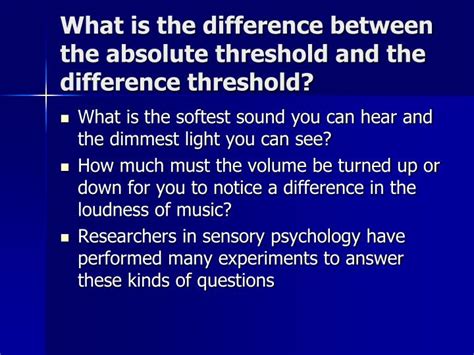 Difference Threshold Examples Psychology