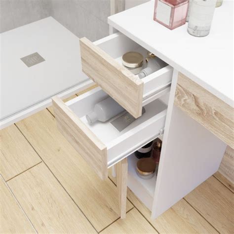 Meuble Salle De Bain PMR ANDY 90 Cm X 55 Cm Vasque Gauche Ou Droite