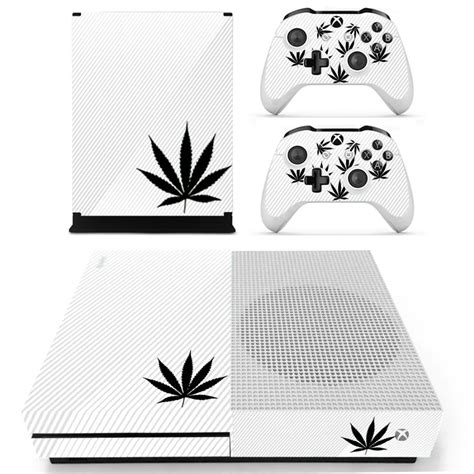 Green Leaf Weed Skin Sticker Decal For Xbox One S Console And