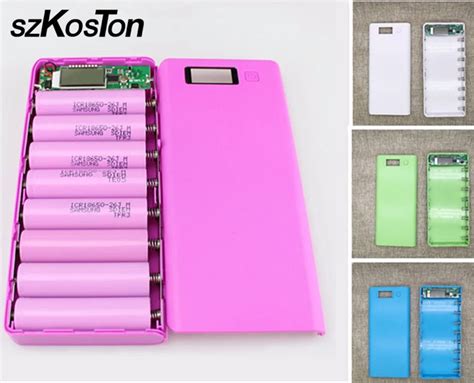 8x18650 Portable New DIY Battery Power Bank Shell Case Box LCD Display