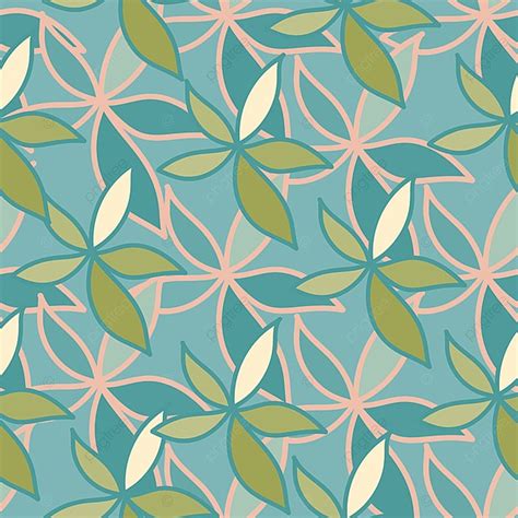 Simple Foliage Seamless Pattern Background Graphic Outline Simple