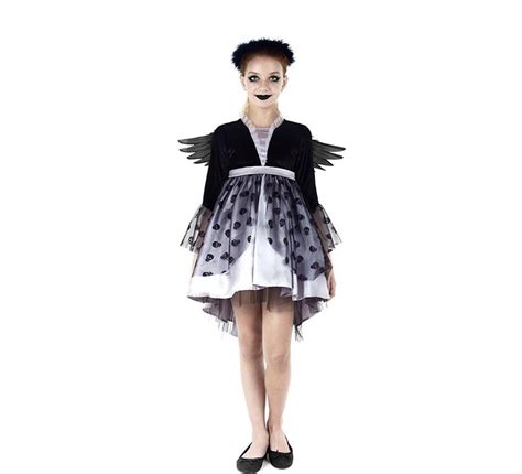 Disfraz De Ángel Negro Para Niña