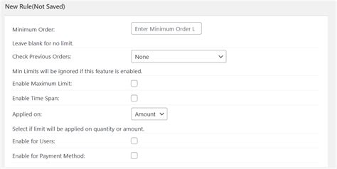 order limit for woocommerce documentation woocommerce